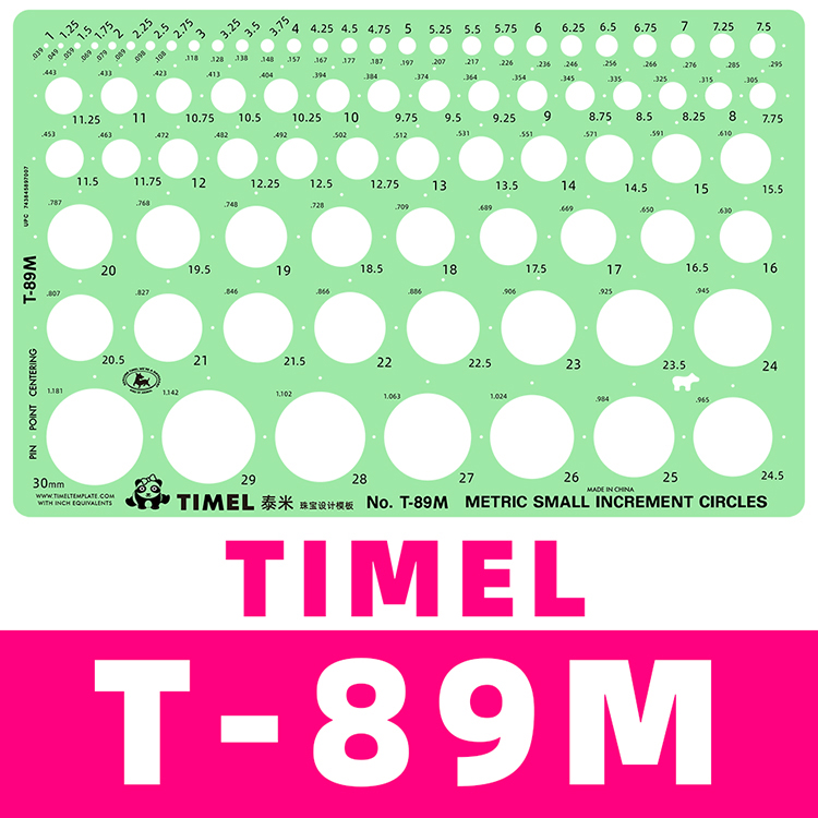 89M – Timel Jewelry design Drafting templates